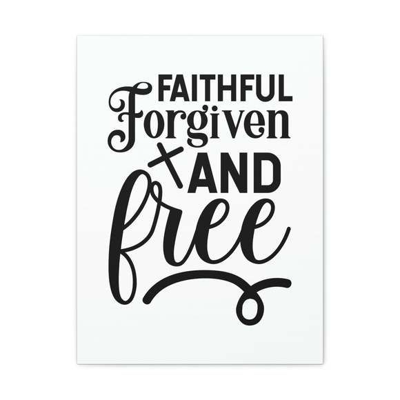 Printify | Art | Scripture Sign Faithful Forgiven And Free Mark 125 ...